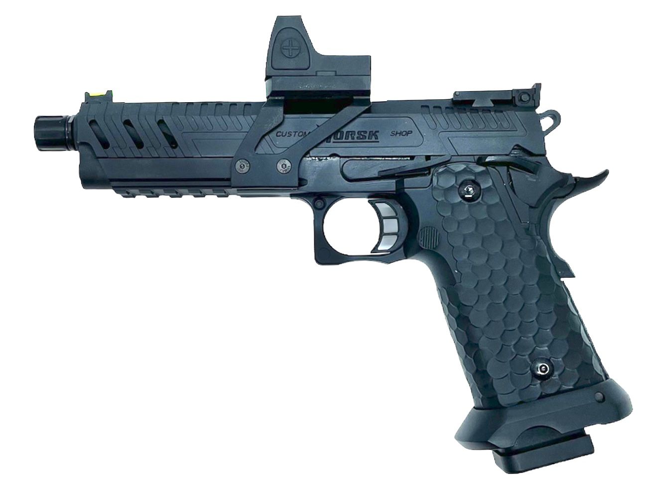 Vorsk CUSTOM Hi-Capa CS Vengeance 5.1 GBB Pistol with Red dot sight BK ...