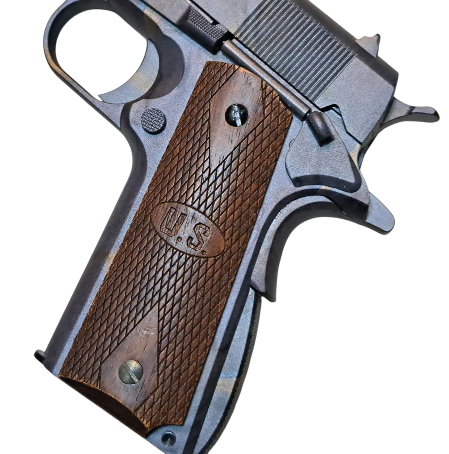 Cybergun Auto Ordnance Custom M1911A1 GBB Pistol (Marble Wood Grip pad ...