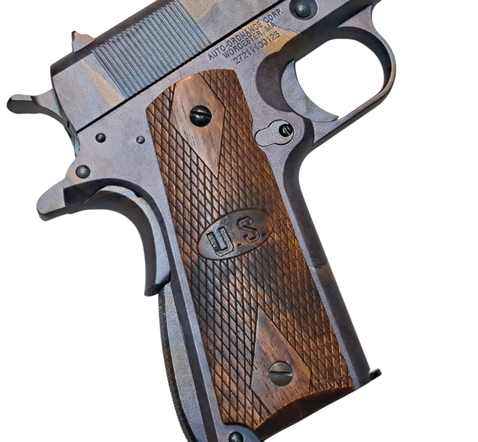 Cybergun Auto Ordnance Custom M1911A1 GBB Pistol (Marble Wood Grip pad & Body Stripe) | PARADISE ...